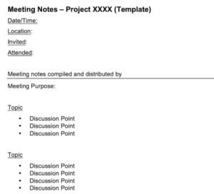 How to Take Perfect Meeting Notes (Template and Samples) - Project Bliss