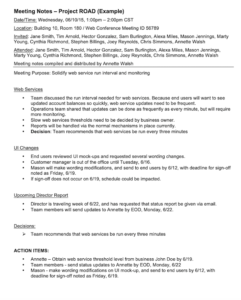 How to Take Perfect Meeting Notes (Template and Samples) - Project Bliss